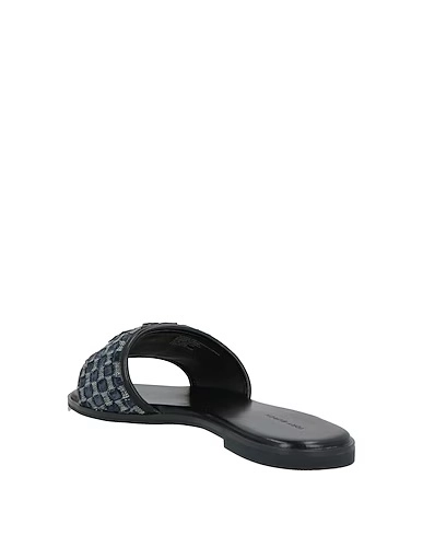 Tory Burch Checkered Denim Slippers