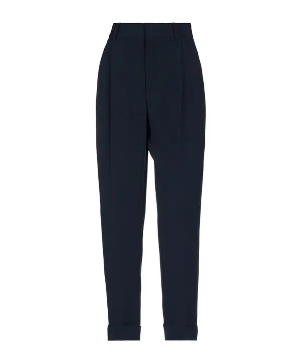 Chloé Crepe Pockets Folded Hem Trousers