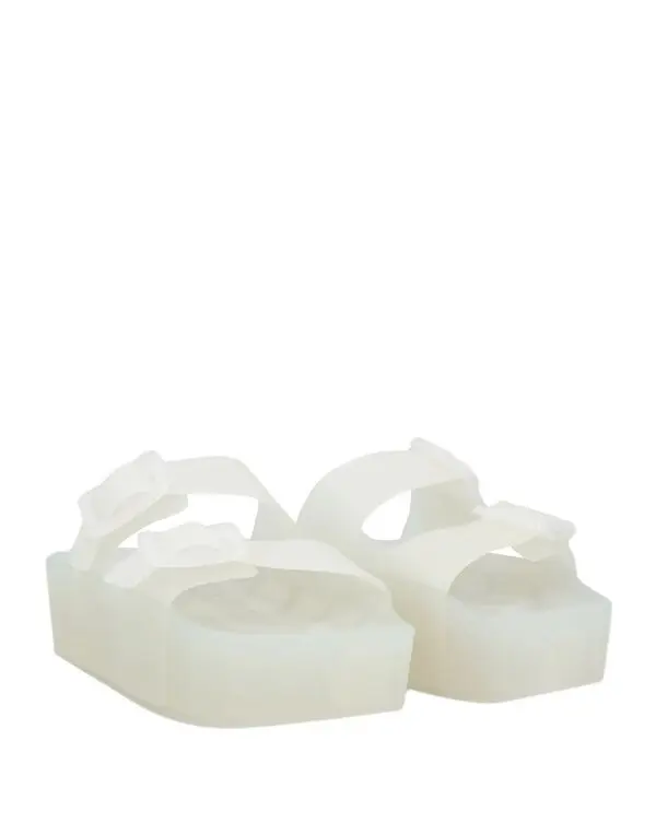 Balenciaga Rubber Platform Slides - White