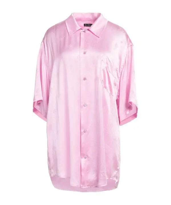 Balenciaga Loose Short-sleeve Shirt - Pink