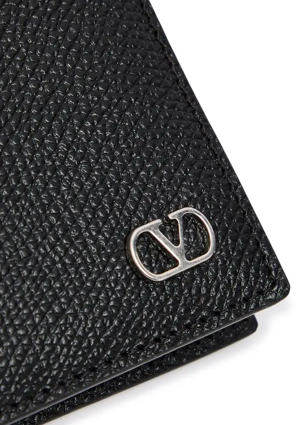 Valentino Garavani Vlogo Grained Leather Wallet