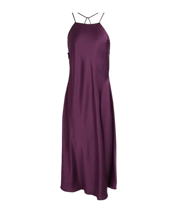 MAXCO. Satin Slip Dress With Square Neckline