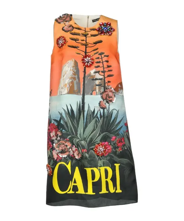 Dolce & Gabbana Sleeveless Embellished Flared Dress