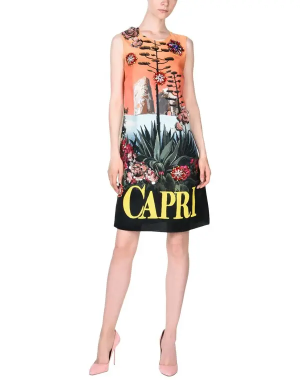 Dolce & Gabbana Sleeveless Embellished Flared Dress