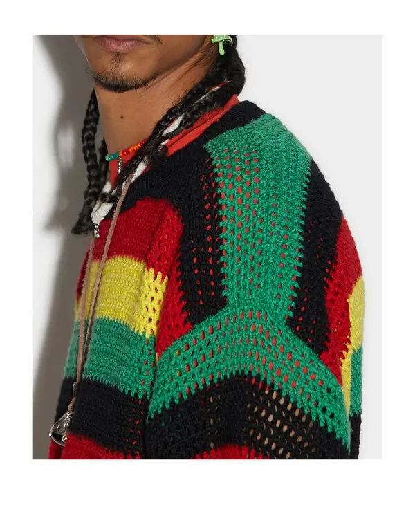 Dsquared2 Open-knitted Striped Jumper