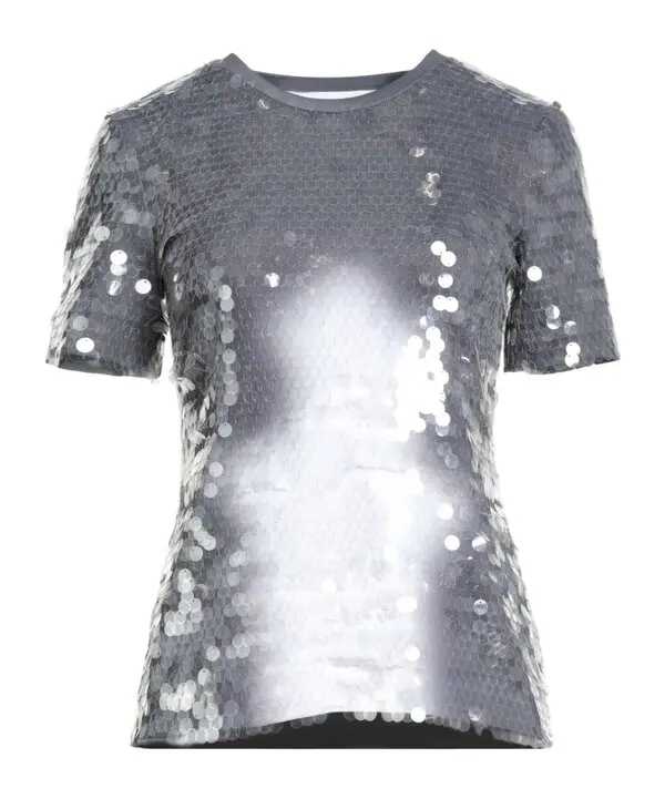 Sportmax Sequined Short Sleeve T-shirt - Gray