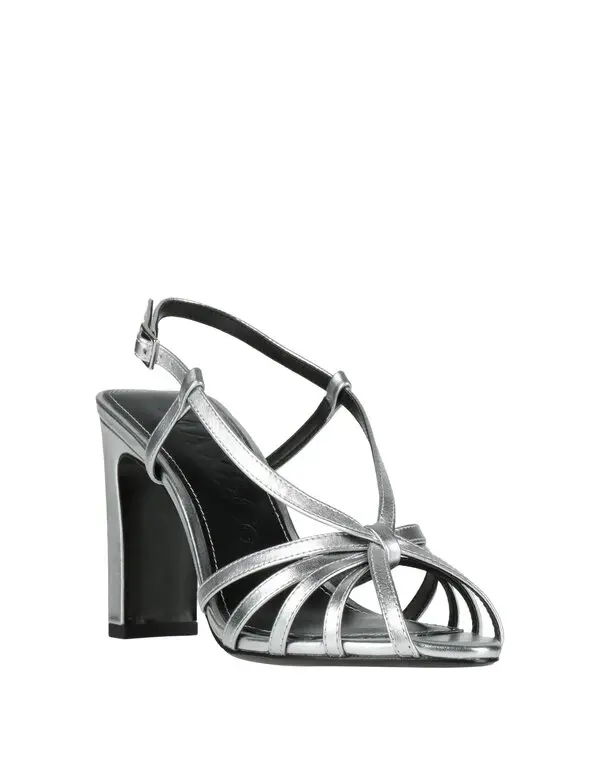 MAXCO. Max&co. Metallic Leather Slingback High-heeled Sandals