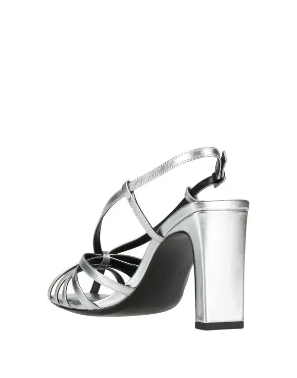 MAXCO. Max&co. Metallic Leather Slingback High-heeled Sandals