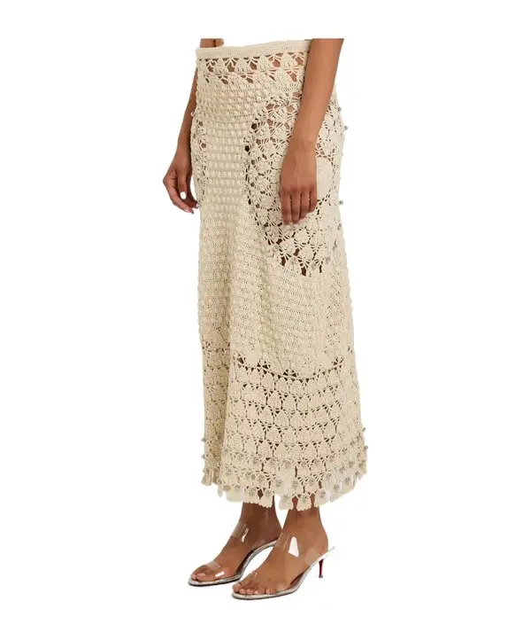 Rabanne Semi-transparent Crochet Dress With Beadwork