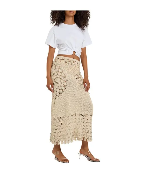 Rabanne Semi-transparent Crochet Dress With Beadwork