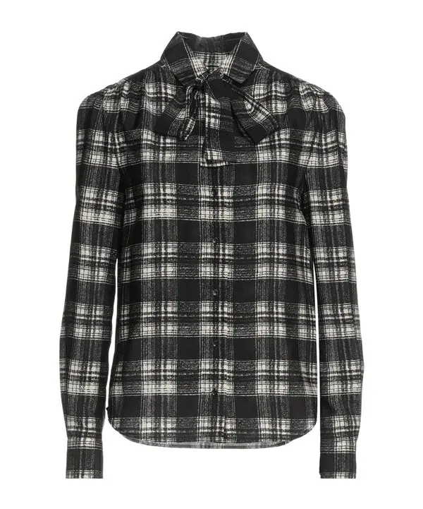 Saint Laurent Plaid Long Sleeve Shirt