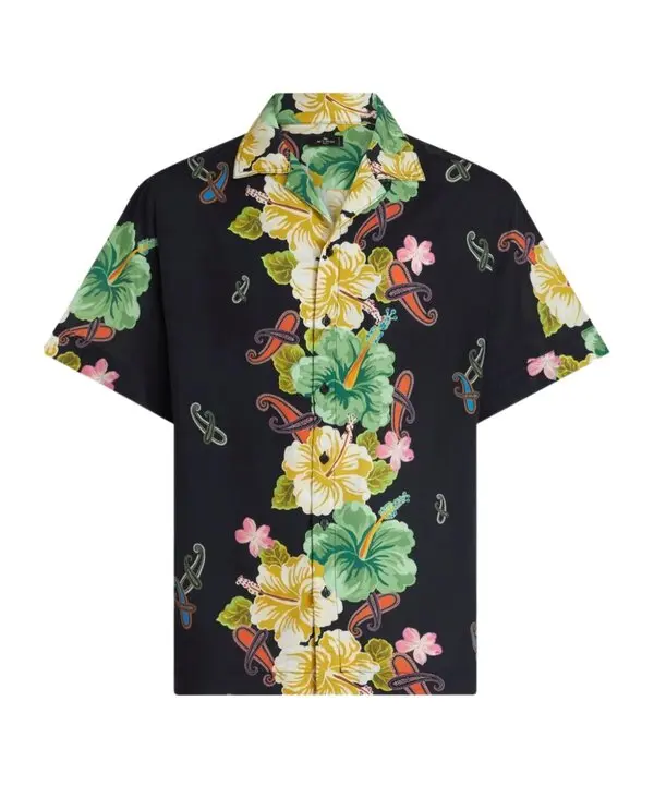 Etro Floral Paisley Bowling Shirt
