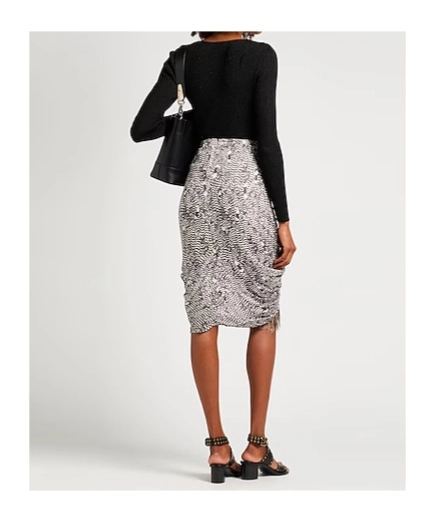 Isabel Marant Étoile Printed Midi Skirt With Tassels And Embroidery