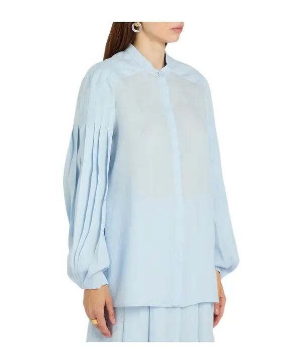 Gabriela Hearst Pleated Linen Shirt