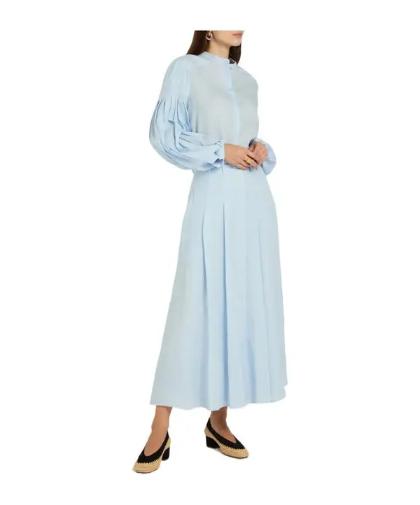 Gabriela Hearst Pleated Linen Shirt