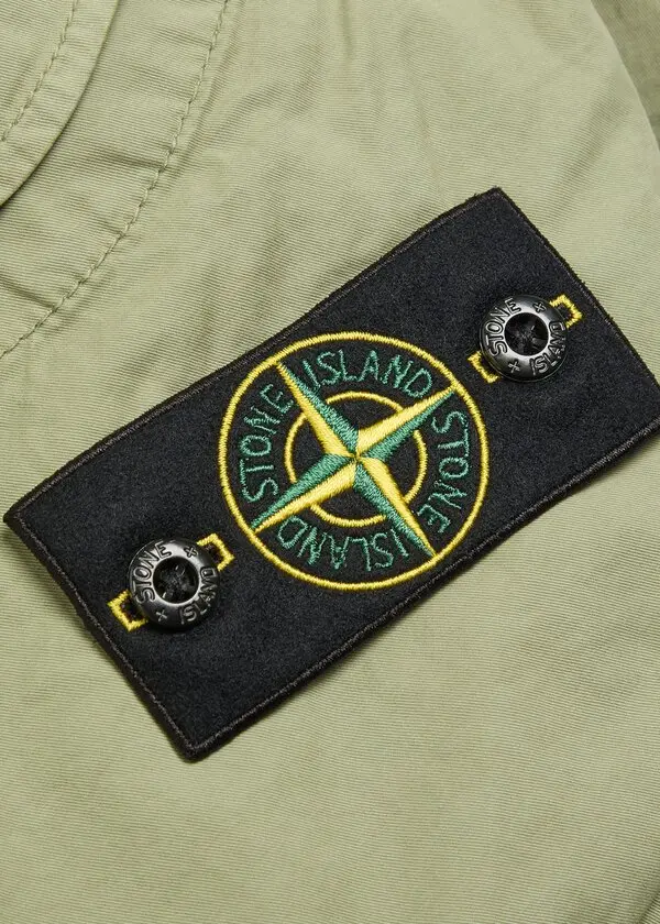 Stone Island Logo-appliquéd Stretch-cotton Cargo Trousers
