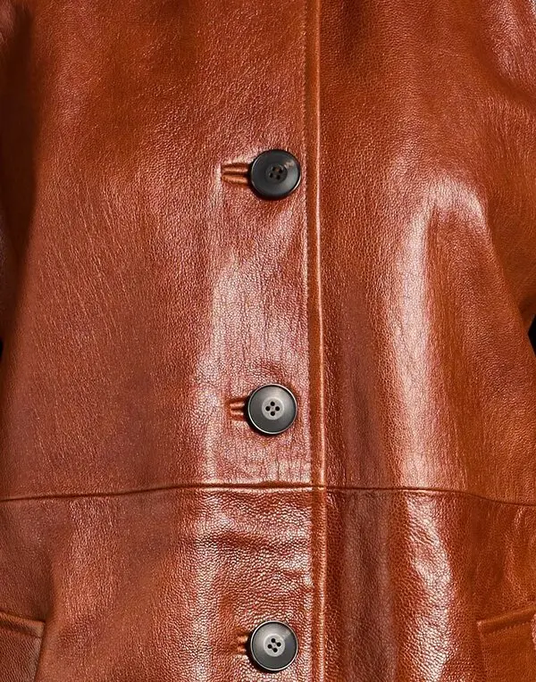 MAXCO. Max&co. Long Sleeved Leather Coat