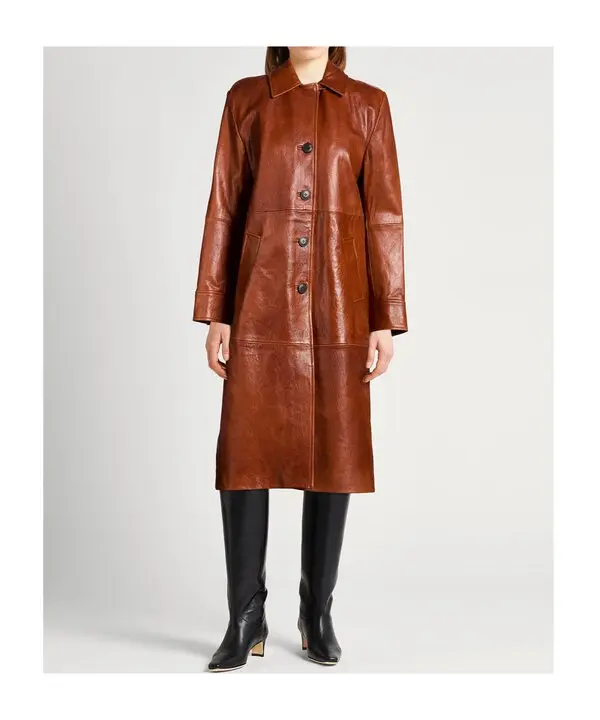 MAXCO. Max&co. Long Sleeved Leather Coat