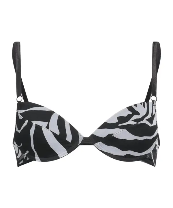 Dolce & Gabbana Zebra Print Push-up Bra - Black
