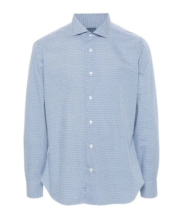 BARBA NAPOLI Floral-print Cotton Shirt