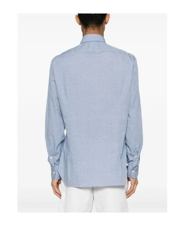 BARBA NAPOLI Floral-print Cotton Shirt