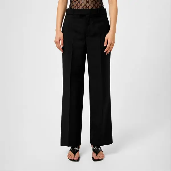 Gucci Mohair Tailored Trousers With Cutout Detail