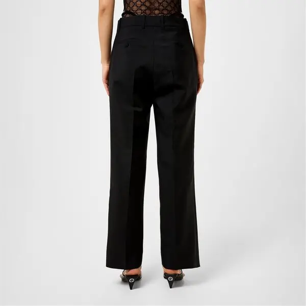 Gucci Mohair Tailored Trousers With Cutout Detail