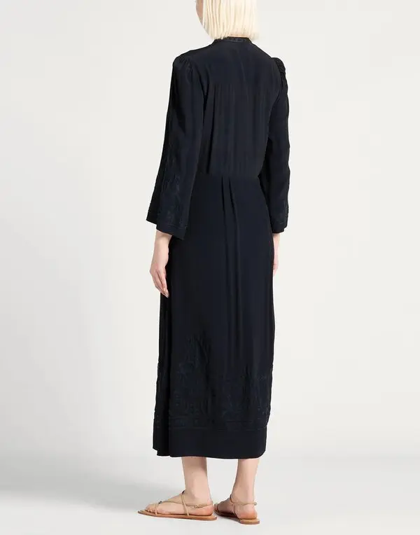 Isabel Marant Étoile Flared Long Sleeve Maxi Dress With Appliqués