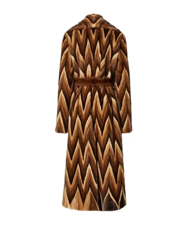 Fendi Mink Chevron Coat