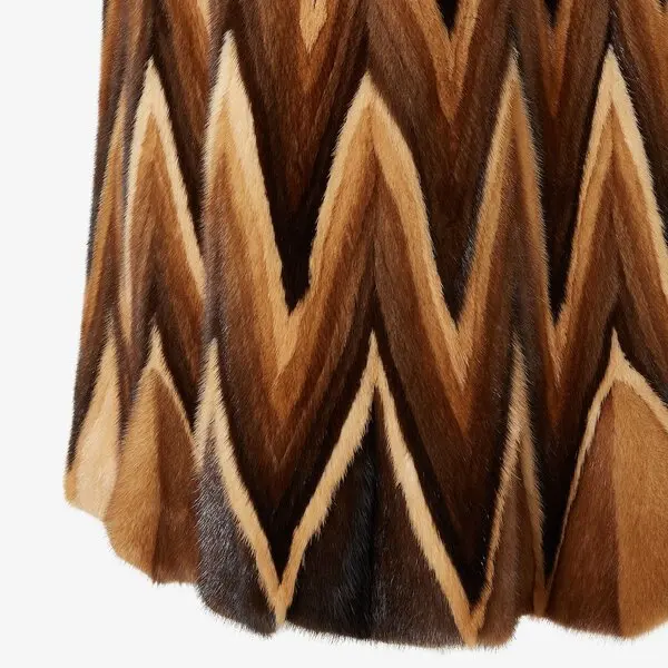 Fendi Mink Chevron Coat