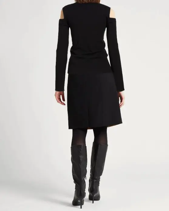 Max Mara Long Sleeve Openwork Knit Top
