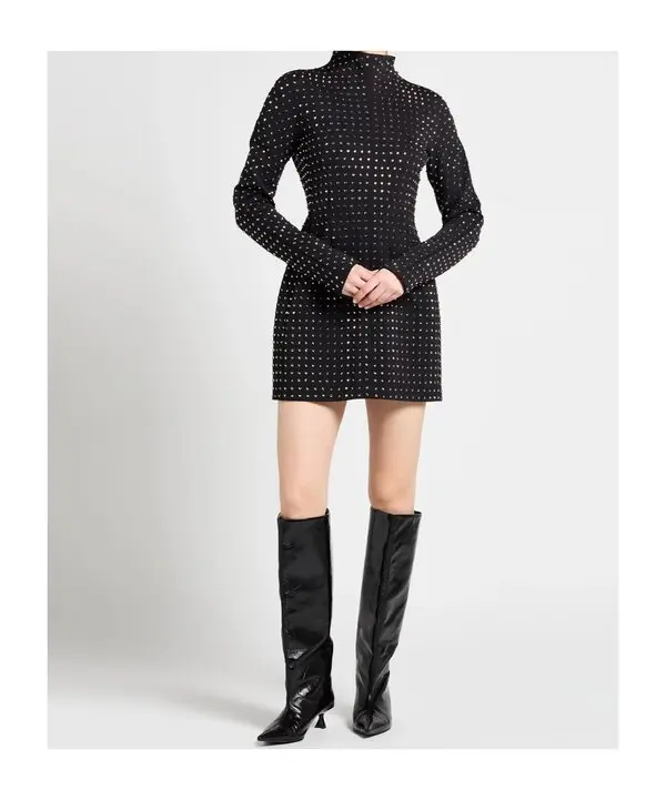 Sportmax Rhinestone Embellished Mini Dress