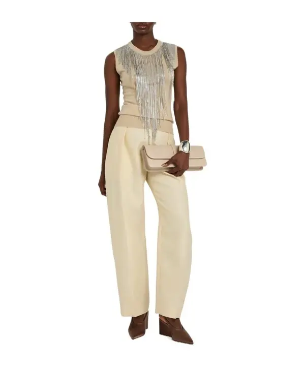 Sportmax Crystal-embellished Fine-knit Top