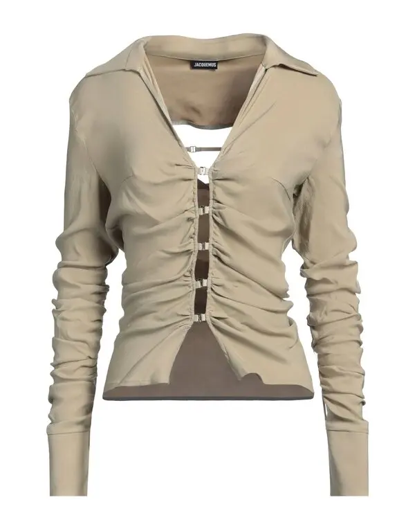 Jacquemus Solid Color Satin Long-sleeve Shirt