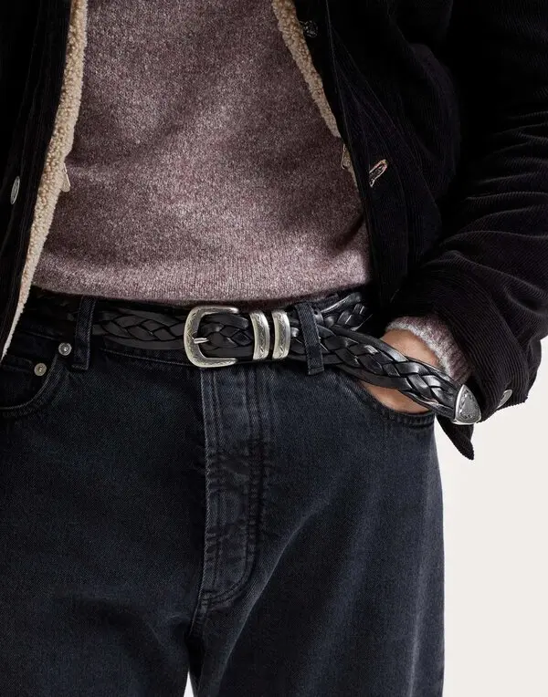 Brunello Cucinelli Woven Leather Belt
