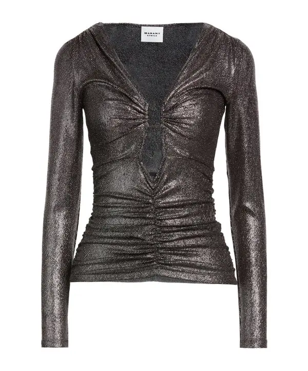 Isabel Marant Étoile Metallic Long Sleeve Top