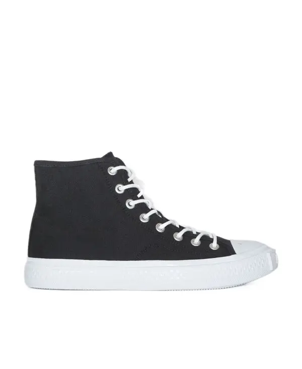 Acne Studios Contrasting Toe-cap Lace-up High-top Sneakers