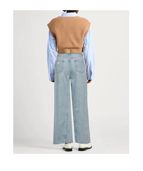 GANNI Wide-leg Denim Trousers