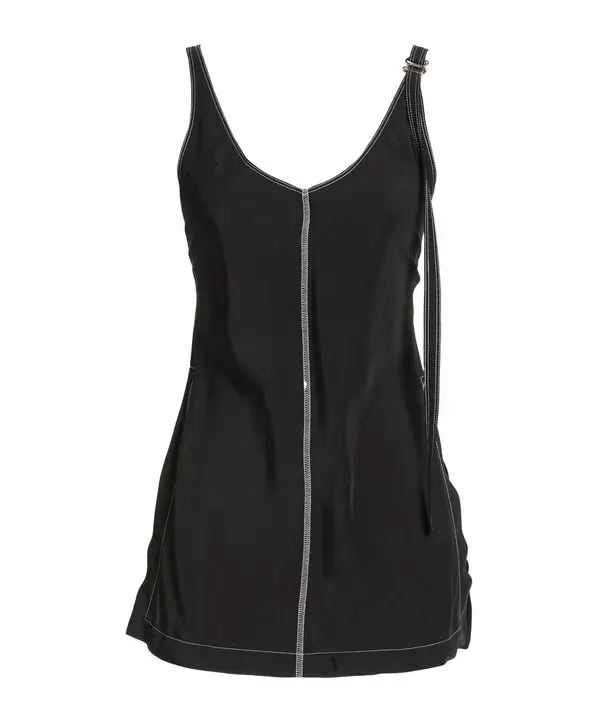 Sportmax Sleeveless Scoop Neck Crepe Top With Side Slit
