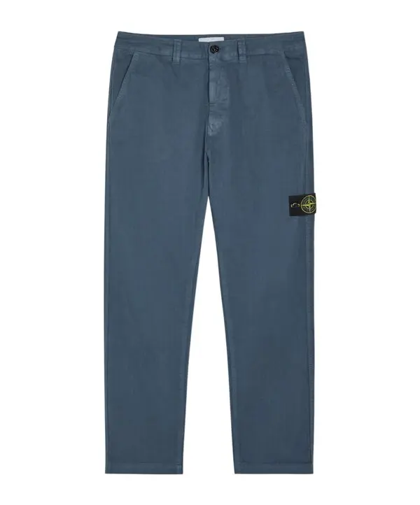 Stone Island Herringbone Cotton Trousers