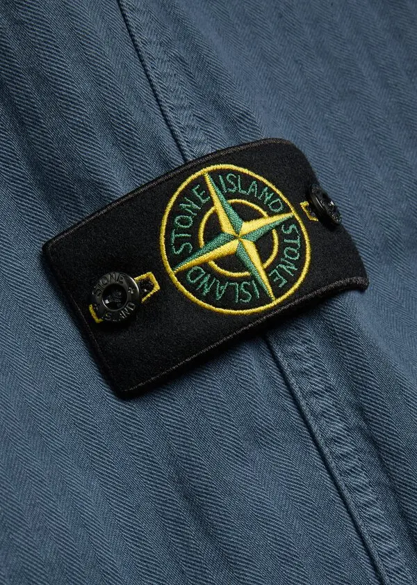 Stone Island Herringbone Cotton Trousers