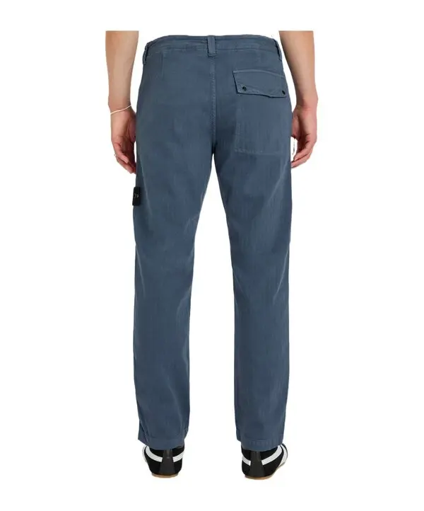 Stone Island Herringbone Cotton Trousers