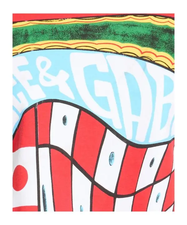 Dolce & Gabbana Colorful Printed Short-sleeve T-shirt