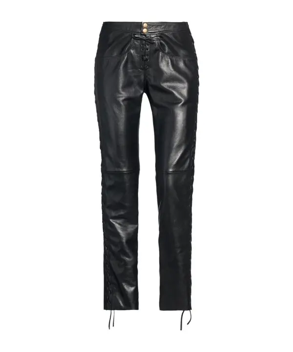 Isabel Marant Étoile Solid Color Slim-fit Leather Pants