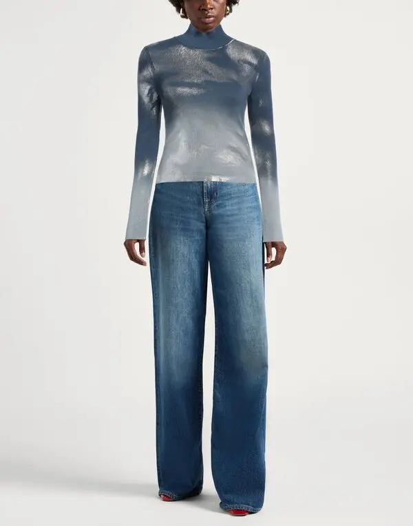 DIESEL® Two-tone Long-sleeve Turtleneck Knit