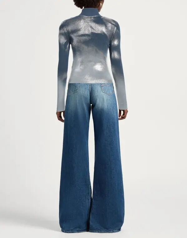 DIESEL® Two-tone Long-sleeve Turtleneck Knit