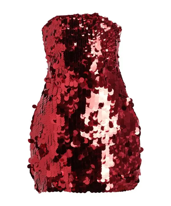 MAXCO. Max&co. Embellished Sequined Sleeveless V-neck Dress