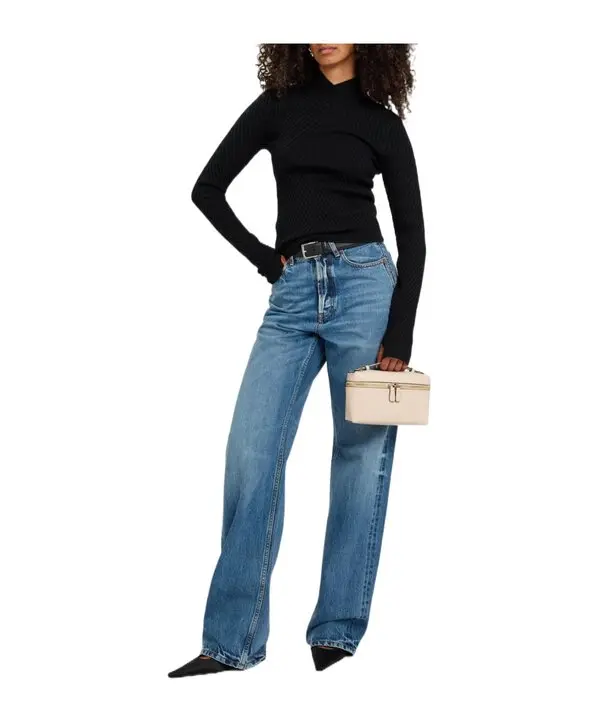Victoria Beckham Solid Color Turtleneck Sweater