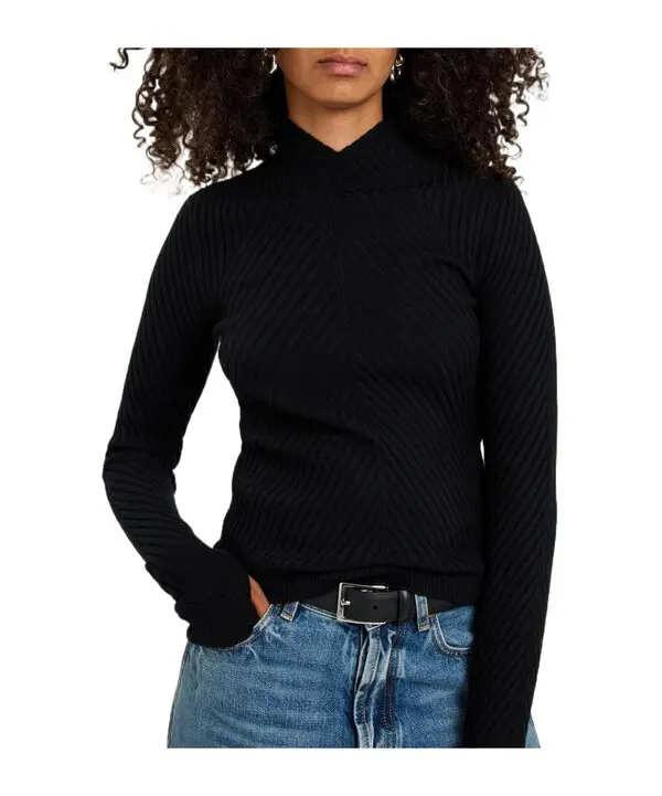 Victoria Beckham Solid Color Turtleneck Sweater