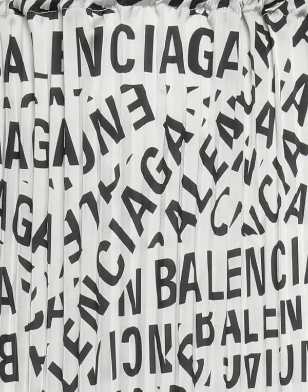 Balenciaga Printed Satin Midi Skirt